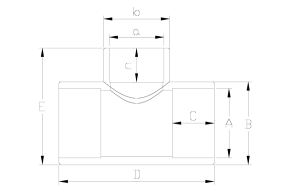 90º Reducing Tee for PVC Metric Pipe | Geoquip | WRAS Approved