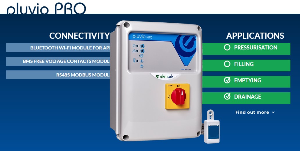 Pluvio PRO 1 / 2 Electronic Control Panel - Geoquip