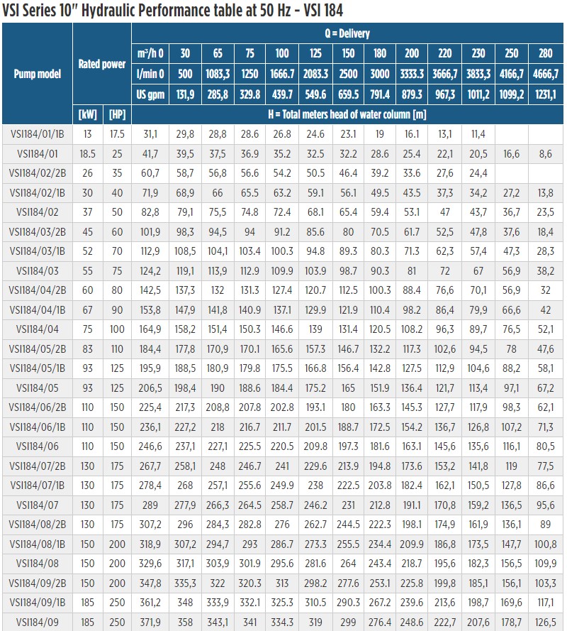 VSI184 10" Submersible Pump Etech Franklin Electric Geoquip