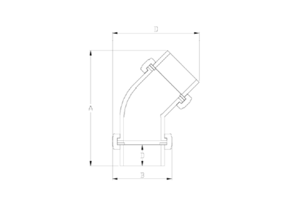 Hydrodif Netvitc System PVC 45deg Elbow 04N - Geoquip Water Solutions