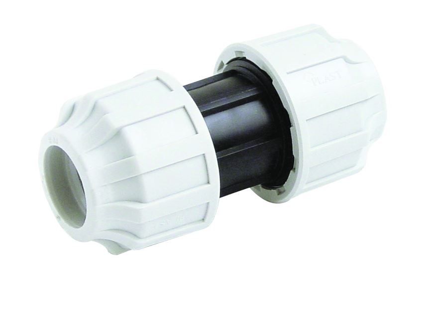 Premium Plast Straight coupler for MDPE pipe 16mm to 110mm - Geoquip