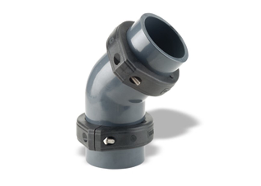 Hydrodif Netvitc System PVC 45deg Elbow 04N - Geoquip Water Solutions