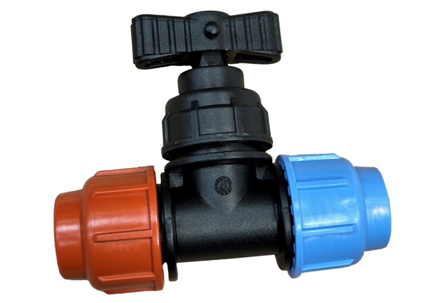 PP Blueseal 16 Copper To MDPE Compression Stop Tap Valve
